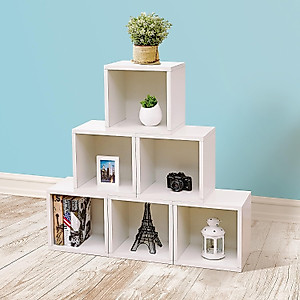 Way Basics Eco Stackable Storage Cube, Cubby Organizer (Tool-Free Assembly and Uniquely Crafted from Sustainable Non Toxic zBoard paperboard), White