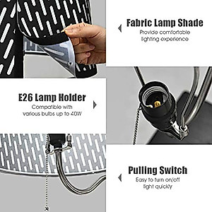 Costzon Floor Lamp, Swing Arm Lamp w/Wireless Charger, Side Table, 2 USB Ports, Open Shelves & Shade, Modern Bedside Nightstand Lighting for Living Room, Bedroom, Guest Room, End Table Lamp (Black)
