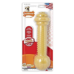 Nylabone Barbell Power Chew Durable Dog Toy Peanut Butter XX-Large/Monster (1 Count)