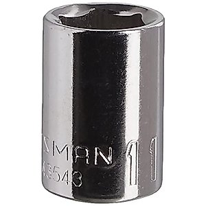CRAFTSMAN Shallow Socket, Metric, 3/8-Inch Drive, 11mm, 6-Point (CMMT43543)