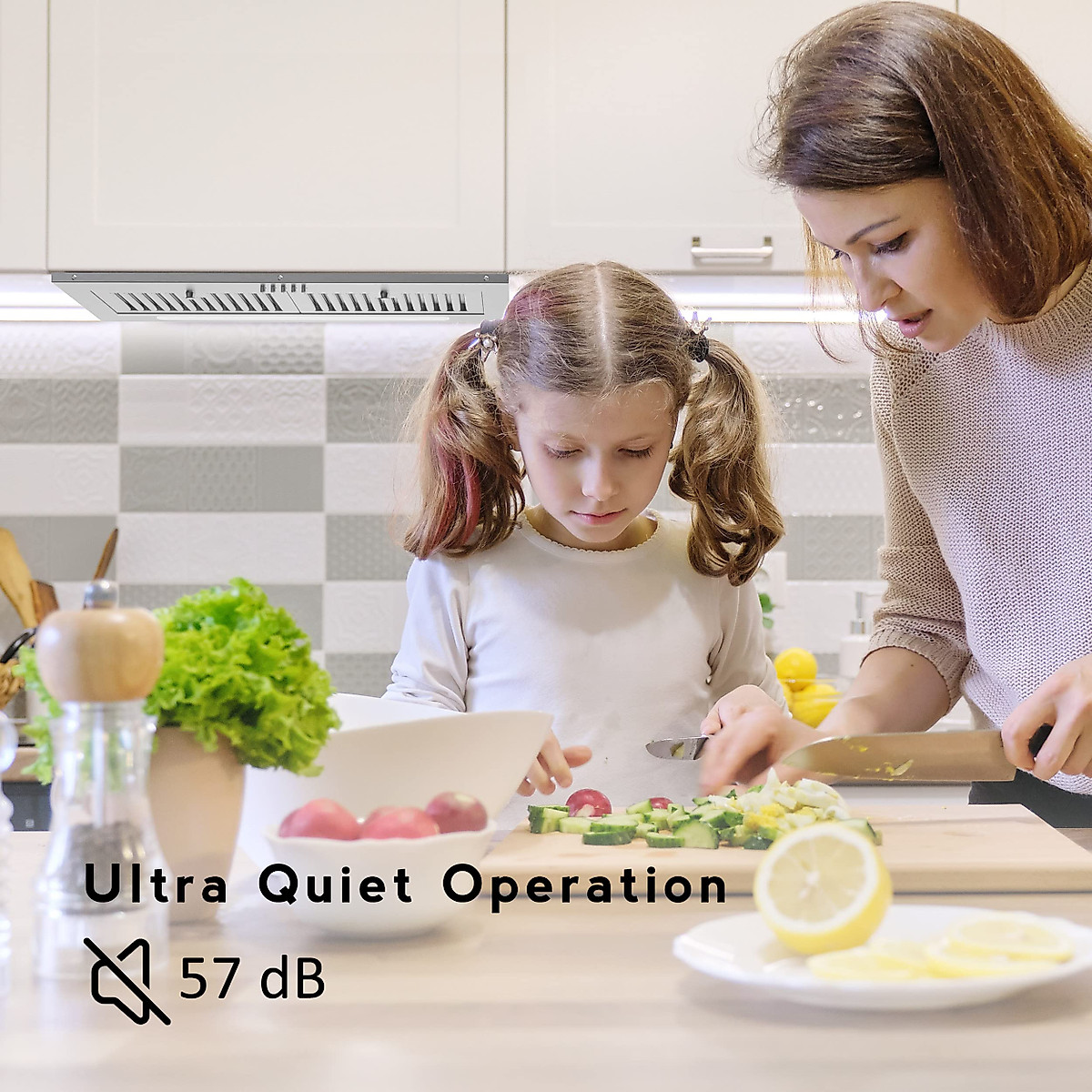 FIREGAS Range Hood Insert 30 inch, 600 CFM Ducted/Ductless Convertible Kitchen Hood with LED Light, Built-in Vent Hood with 3 Speed Exhaust Fan, Baffle Filters, Stove Hood with Carbon Filters