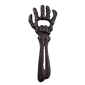 Upper Deck Cast Iron Skeleton Hand Themed Beverage Bottle Opener