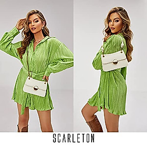 Scarleton Purses for Women, Crossbody Bags for Women, Lightweight Shoulder Bag w/ 2 Unique Straps for Party & Casual, H209002 - Off White