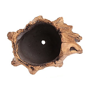 MEIYIN Imitating Wood Flower Cement Planters for Succulents Flowerpots Bonsai Decor (3)