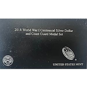 2018 P WWI World War One Centennial (Coast Guard) Medal Set Dollar US mint Proof