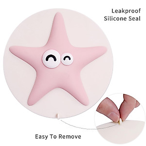 Bathtub Stopper Drain Plug Cover - Silicone Bath Tub Stopper Shower Drain Cover, Drain Cover, Flat Drain Plug for Kitchen, Bathtub and Laundry, Seastar Bathroom Accessories, 6 Inches, Pink