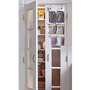 KIMBORA 2 Packs Narrow Over the Door/Wall Shoe Organizer, Small Hanging Shoe Rack for Closet with Clear Mesh Pocket for Bathroom, RV, Pantry, Camping (White)