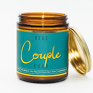 Best Couple Ever Candle, Soy Wax, Lavender |Gift for Christmas-Thank You Gift,Gift for Friends Family Romantic Couple Gifts Candles for Birthday, or Anniversary