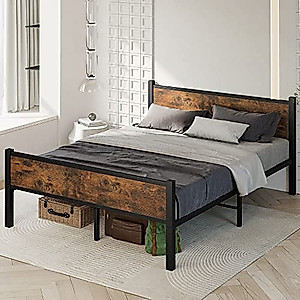 IRONCK Bed Frame, Full Size Platform Bed with Headboard and Footboard, 13 Heavy Duty Steel Slats, More Stronger, Easy Assembly, Noise-Free, No Box Spring Needed