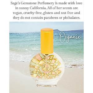 Pearl Organic Mini Perfume Spray by Sage- 1/2 oz, Vegan & Cruelty-Free, Subtle Scent, Vanilla, Sandalwood, Musk