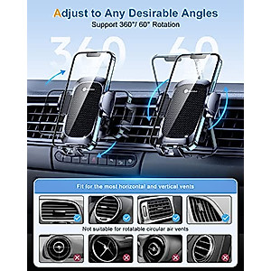 Humixx 【2022 Military-Grade Stability】 Phone Mount for Car Vent Universal Car Phone Holder Mount Hands-Free Cell Phone Holder Car Air Vent for iPhone 13 14 Plus Pro Max Samsung S22 Ultra ＆ All Phones