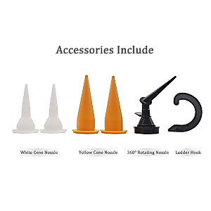 ZHTOOL 600ml Caulking Gun with Aluminum Barrel for 10oz/20oz Sausage Pack,10oz Cartridge and Bulk Application