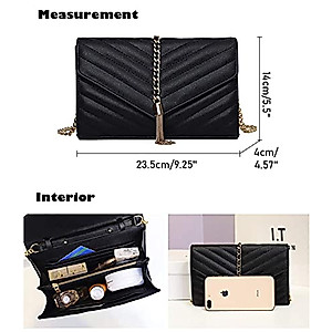 YXBQueen Quilted Handbags for Women Chain Crossbody Bags Chevron Quilted Crossbody Bag Faux Leather Clutch Purses for Women (White)