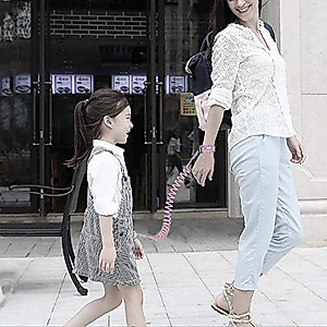 OFUN Toddler Leash for Walking, Anti Lost Wrist Leash for Child Safety, Toddler Safety Harness Leash, Kids Leash Harness for Girls 6.6ft, Pink