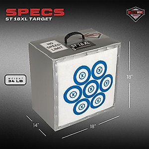 SpyderWeb ST18XL-Crossbow Archery Target for 500 FPS or More-18x18x14-Field Tip Only-No Speed Limit Stopping Power