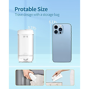 Cordless Water Dental Flosser for Teeth Cleaning, Mornwell Mini Cordless Portable Water Dental Flosser, 4 Modes Telescopic Water Tank USB Rechargeable IPX7 Waterproof for Travel, Braces & Bridges Care