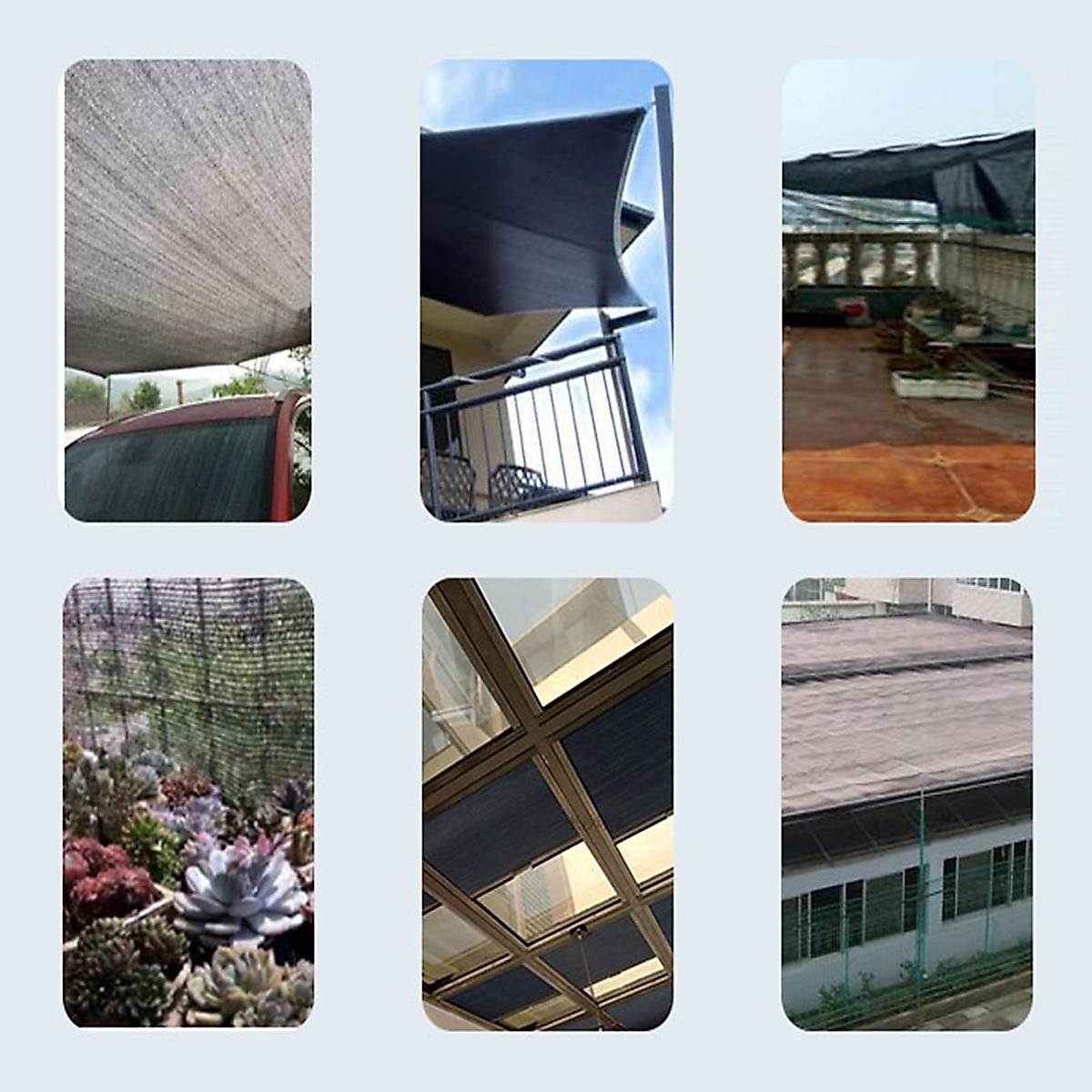 WYYZH Thickened HDPE Shading Net Sunblock Shade Cloth Net Tear Resistant Gazebo Shade Net Garden Sun Shade Net for Plants with Grommets (Color : Blue, Size : 6x10m)