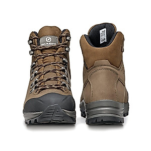 SCARPA Women's Kailash Plus GTX Waterproof Gore-Tex Leather Boots for Backpacking and Hiking - Dark Brown - 9-9.5