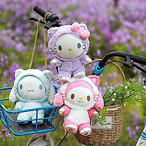 Daweiwang 25cm Cartoon Plush Doll Soft Stuffed Plush Doll My Melody Cinnamon Cute Anime Plush Toy Melody Plush Doll Cute Skin-Friendly Soft Doll Doll Adult Children's Toy Girl Gift