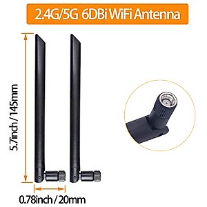 Makeronics 8265AC/8265NGW Wireless NIC Module M.2 NGFF for Jetson Nano Support 2.4GHz / 5GHz 300Mbps / 867Mbps Dual Band WiFi and Bluetooth 4.2 | Assembly Instruction Included