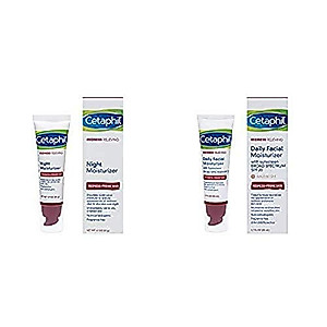 Cetaphil Redness Relieving Night Moisturizer, 1.7 Ounce with Redness Relieving Daily Facial Moisturizer SPF 20, 1.7 Ounce