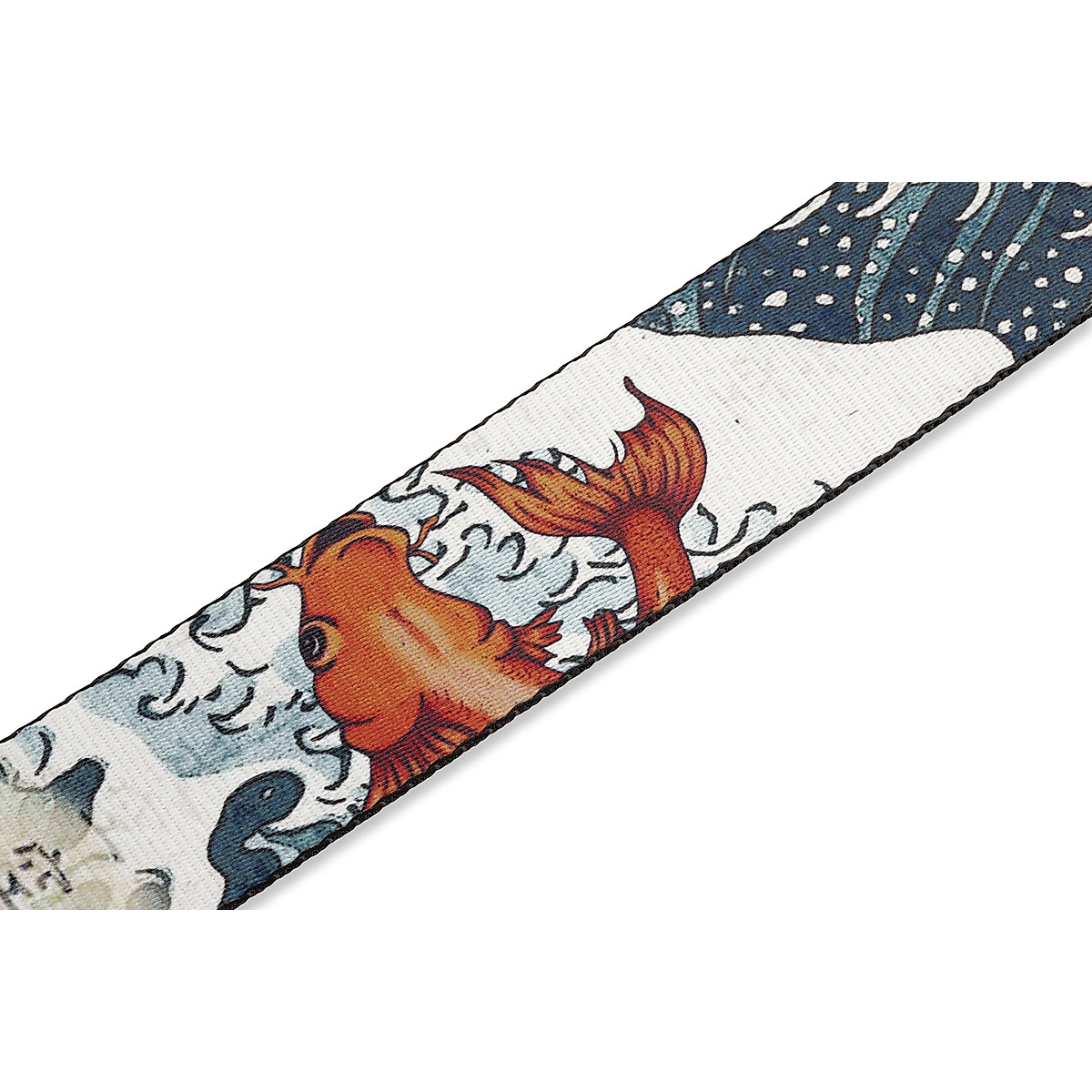 Levy's Leathers 2" Wide Polyester Guitar Strap with Genuine Leather Ends; Koi Fish Motif (MPD2-016)