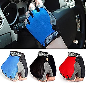 Xiaoling Cycling Bike Gloves, Summer Style High Elastic Breathable Mesh Half-Fingered Biking Gloves, Outdoor Sports Cycling Shock-Absorbing Anti-Slip Breathable MTB Road Biking Gloves