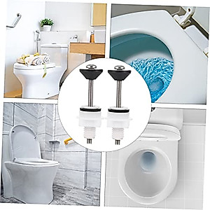 Angoily 6 Pcs Water Tank Fixing Screw Toilet Cover Seat Metal Washers Stainless Steel Washers Toilet Seats Hinges Washers Heavy Duty Toilet Bolts Toilet Seats Screws Stainless Steel Hinge