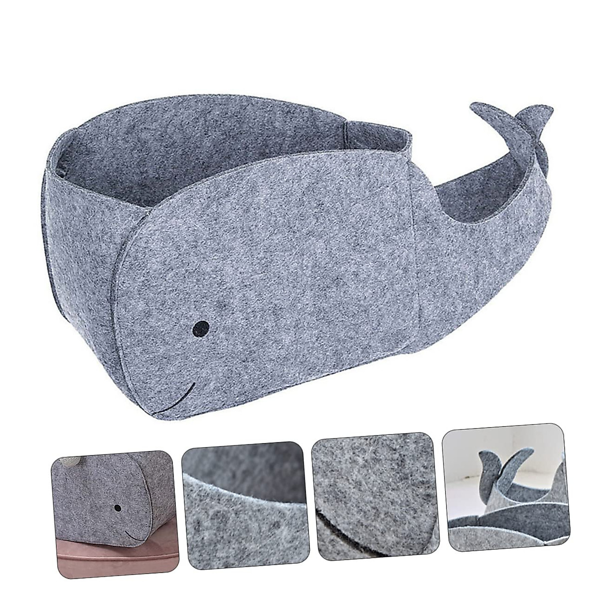 Totority Whale Basket 3 Pcs Toy Storage Box Animal Child Cartoon Felt Cloth Whale Storage Basket