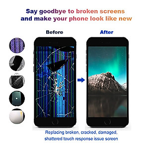 SIMDOG for iPhone 8/ SE 2020 2nd Generation Screen Replacement Black,LCD Touch Digitizer with Repair Tools for A2275, A2298, A2296.with Screen Protector (Black, 8G)…