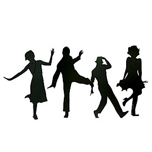 Dressed to The Nines Cardboard Cutout Silhouettes, Set of 4