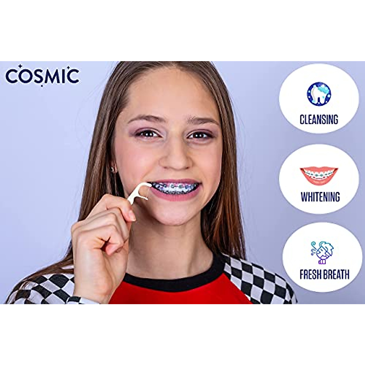 Orthodontic Flossers for Braces | Floss Picks with Shred-Resistant Unwaxed Dental Floss in Dental Hygiene Kit for Kids and Adults (Set of 4 x 35 pcs)