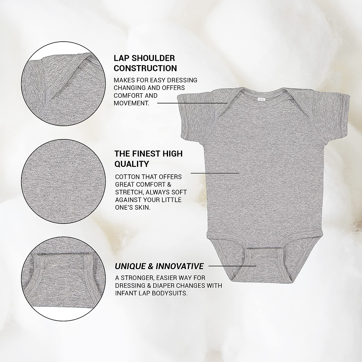 Auntie's You Say Alpaca My Bags Baby Boy Girl Clothes Llama Funny Announcement Shower Bodysuit Romper (6 Months) Heather Gray