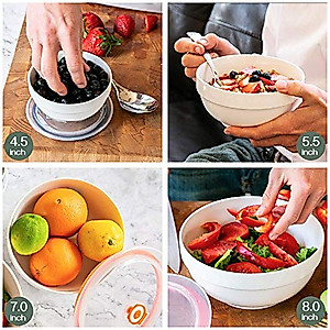 DOWAN Bundle Porcelain Serving Bowls, 64/42/22/12 Ounce