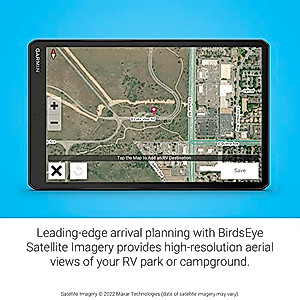 Garmin RV 1095, Extra-Large, Easy-to-Read 10” GPS RV Navigator, Custom RV Routing, High-Resolution Birdseye Satellite Imagery, Directory of RV Parks and Services, Landscape or Portrait View Display
