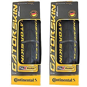 Continental GatorSkin DuraSkin Tire, 2-Count (Folding, 700 x 25mm), Black