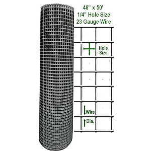 PS Direct Hardware Cloth - 36 inch x 10 Foot with 1/8 Inch Galvanized mesh 27 Gauge. Great for Chicken Wire, Fence or Animal Control. Craft Projects Fine Soil Sifting or Gardening Enclosures