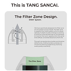 Linsoul TANGZU Tang Sancai in Ear Monitor Ear Plugs, 3 Pairs, Matte Texture Straight Tooth Grooves Eartips for IEMs, in-Ear Earphone, Audiophile Musician (S/M/L)