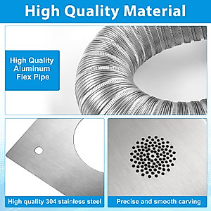 Outside Air Kit for Pellet Stove,2” x 60” Pellet Stove Pipe Kit,Fresh Air Intake for Corn and Pellet Stoves