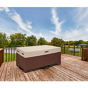 ELEXTYLE 75''L x 46''W x 28''H Rectangle Outdoor Table and Chairs Waterproof Patio Cover Rectangular 600D Oxford Heavy Duty Outside Lawn Dining Table Set Cover for Winter Snowproof UV-Resistant