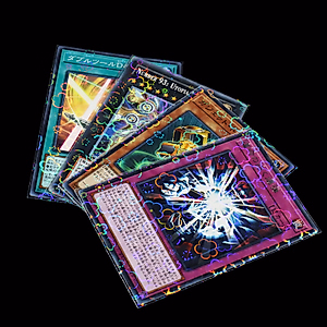 100PCS Top Loading Foil Cherry Card Sleeves for Game Cards Sports and Animal and Kpop Photos Protector (61x88mm)