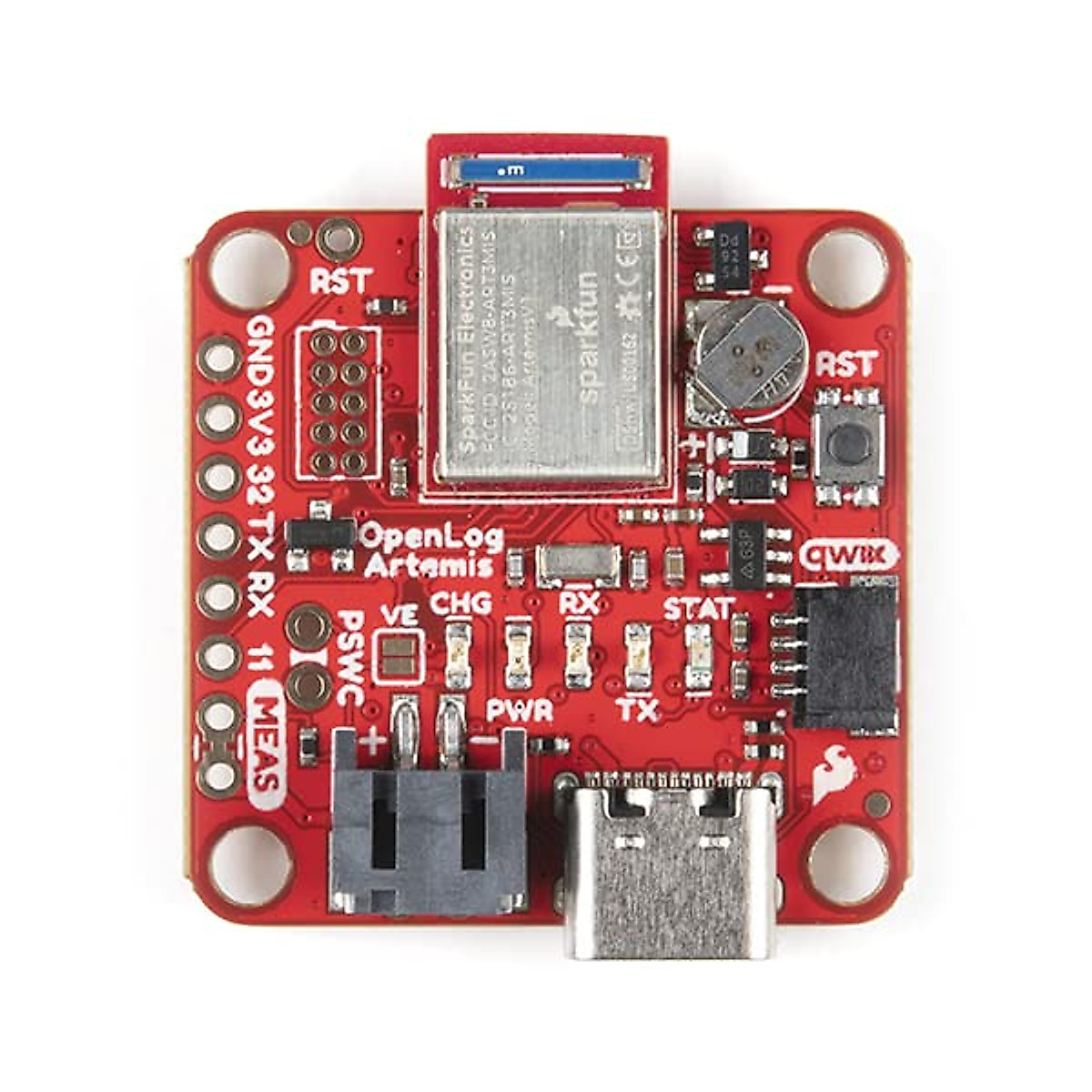 SparkFun OpenLog Artemis (Without IMU) - Very Low Power Logging Supported - Uses Common microSD Cards Record Clear Text Comma-Separated Values - Includes Artemis Module Configurable via CH340E