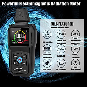 Sutlumisi EMF Meter - Digital Electromagnetic Field Radiation Detector, Hand-Held Digital Digital LCD EMF Detector, Great Tester for Home EMF Inspections, Office, Outdoor, Ghost Hunting