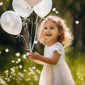 110 Pack White Balloons 12 inch Latex Party Balloons for Birthday Party Graduation Anniversary Baby Shower Wedding Decorations