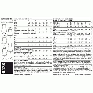 New Look Sewing Pattern 6478 Child Dresses, Size A (3-4-5-6-7-8)