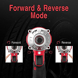 PowerSmart Brushless Cordless Impact Wrench 1/2 In. with Friction Ring, 4.0Ah 20V Battery and Fast Charger, Power Bits/Nut Drivers/Sockets Set Included