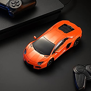 SainSmart Jr. x Rastar Lamborghini Toy Car 1:24 Remote Control Lamborghini Aventador Coupe Race Car, Licensed RC Hobby Model Vehicle for Boys Kids and Adults, Orange