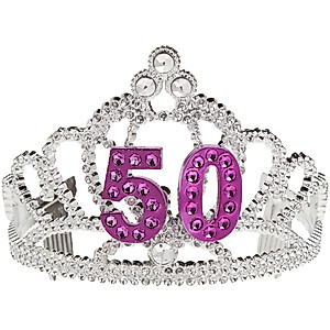 Forum by Rubies Popular Price Birthday Tiara for Themed Parties and Halloween, 50th Birthday