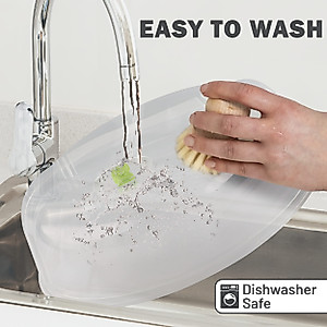 Microwave Cover for Food, Microwave Splatter Proof Plate Guard, Microwave Lid Food Cover for Microwave Oven with Steam Vents, Clear Dishwasher Safe BPA Free Plastic, 10 Inch – By RamPro