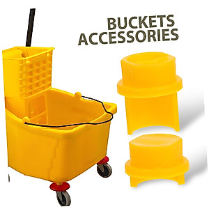 SOLUSTRE 1 Pair Yellow Mop Wringer Down Press Wringer Mop Bucket Wringer Only Mop Strainer Industrial Cleaning Accessories for Commercial Floor Mopping Buckets